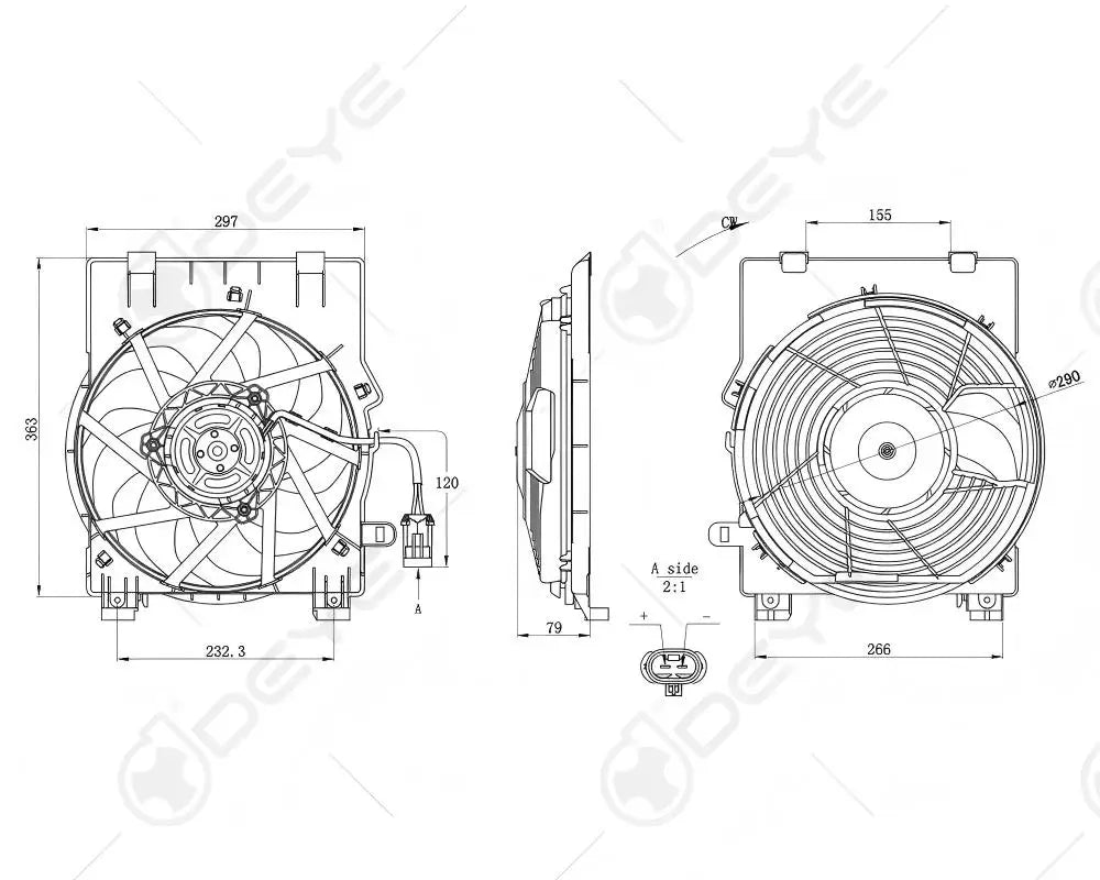 Radiator Fan Motor 1341332 for Opel Cars (2000–2006)